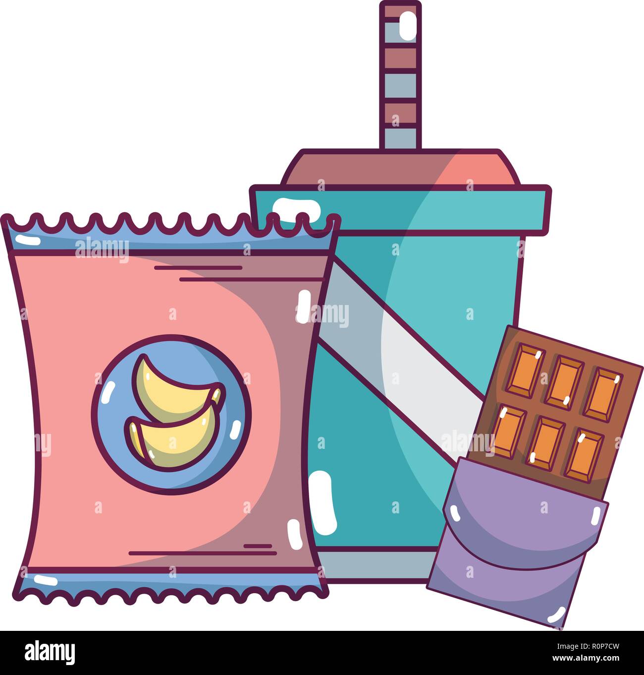 supermarket grocery products cartoon Stock Vector Image & Art - Alamy