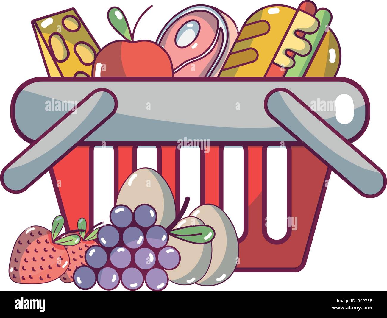supermarket grocery products cartoon Stock Vector Image & Art - Alamy