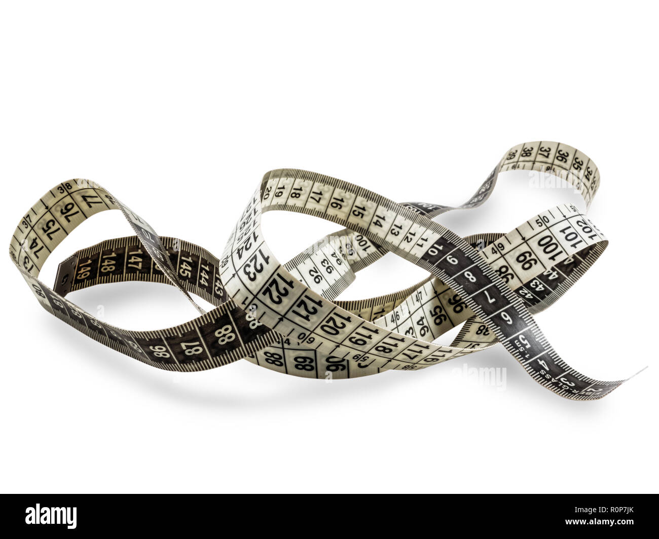 Measuring tape isolated on white background Stock Photo - Alamy
