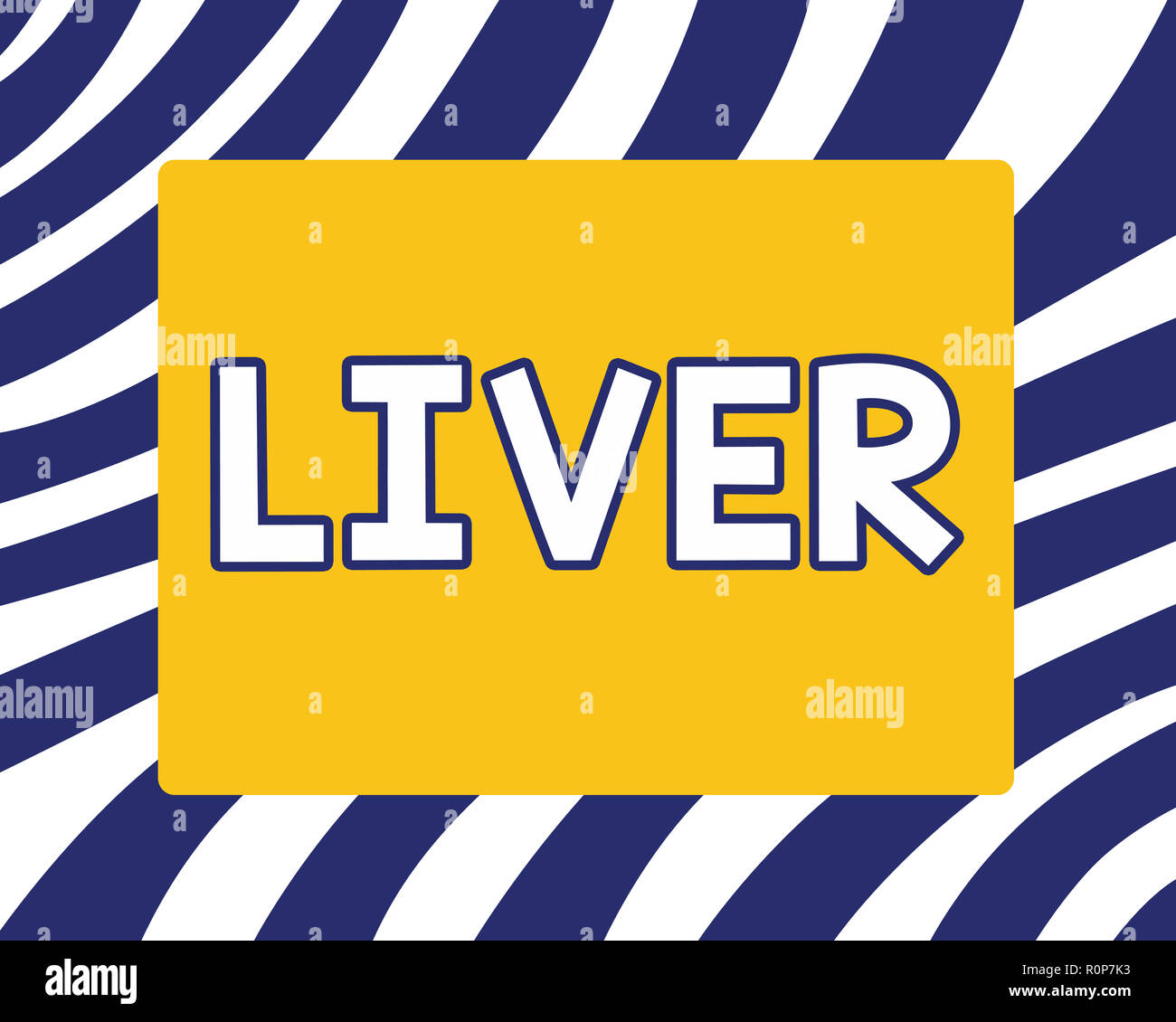 Handwriting text writing Liver. Concept meaning Large lobed glandular ...