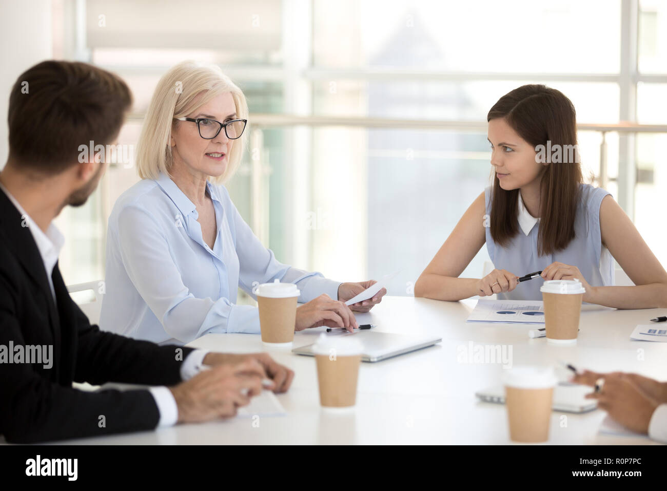 Female boss employees hi-res stock photography and images - Alamy