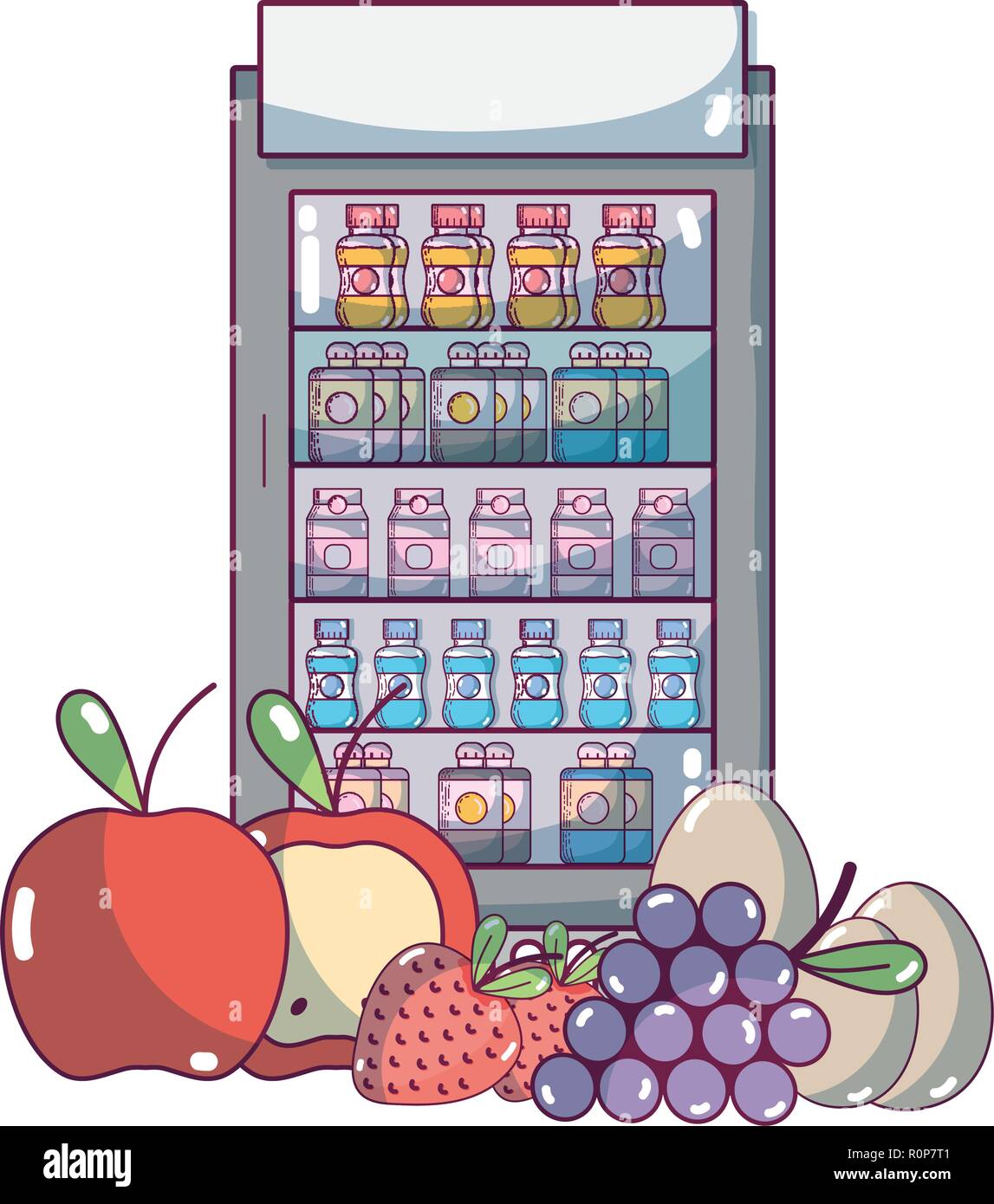 supermarket grocery products cartoon Stock Vector Image & Art - Alamy