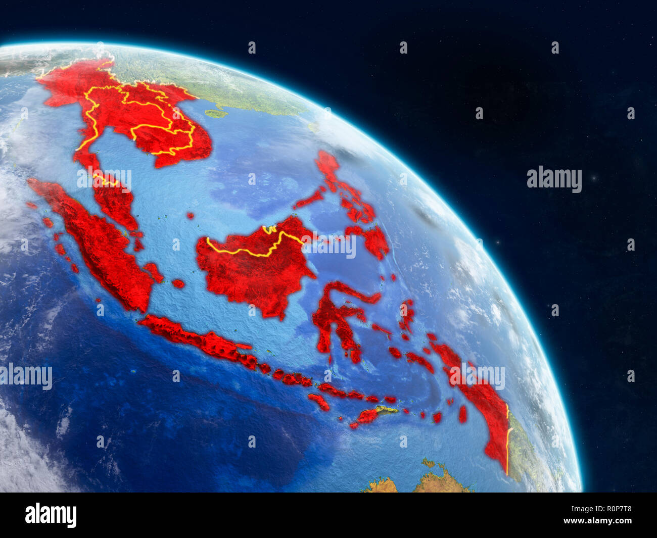 Asean countries map hi-res stock photography and images - Alamy