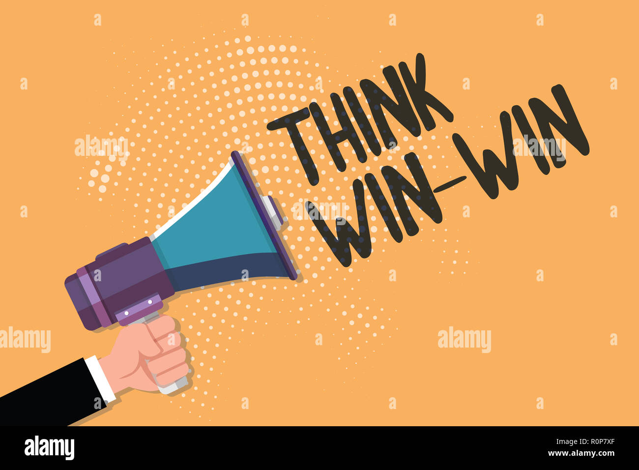 Conceptual hand writing showing Think Win Win. Business photo text ...