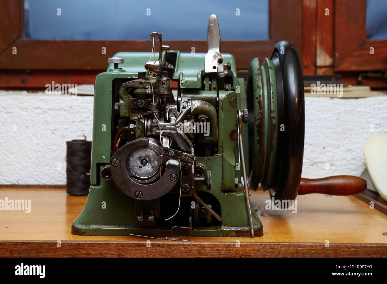 Retro sewing machine, old tools for craft Stock Photo - Alamy