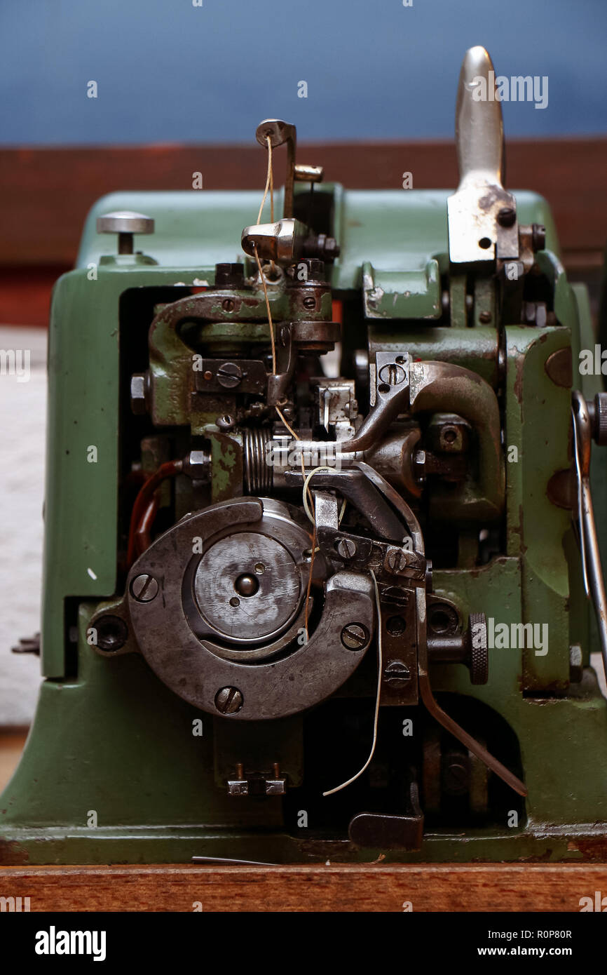 Retro sewing machine, old tools for craft Stock Photo - Alamy
