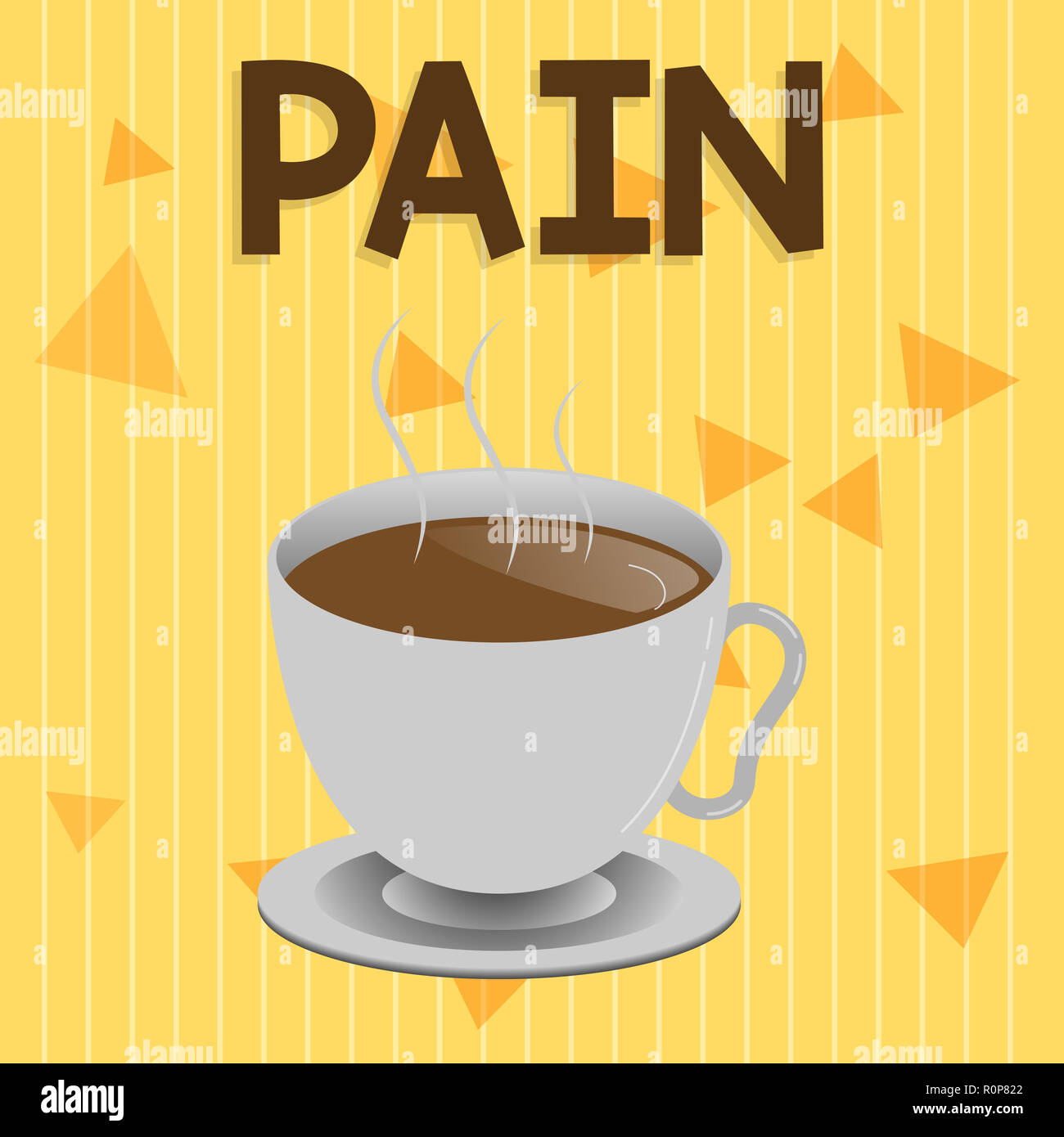 Handwriting text Pain. Concept meaning Highly nasty physical sensation ...