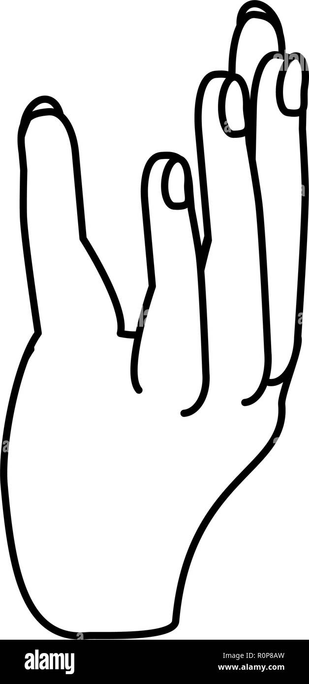 hand human avatar character vector illustration design Stock Vector ...