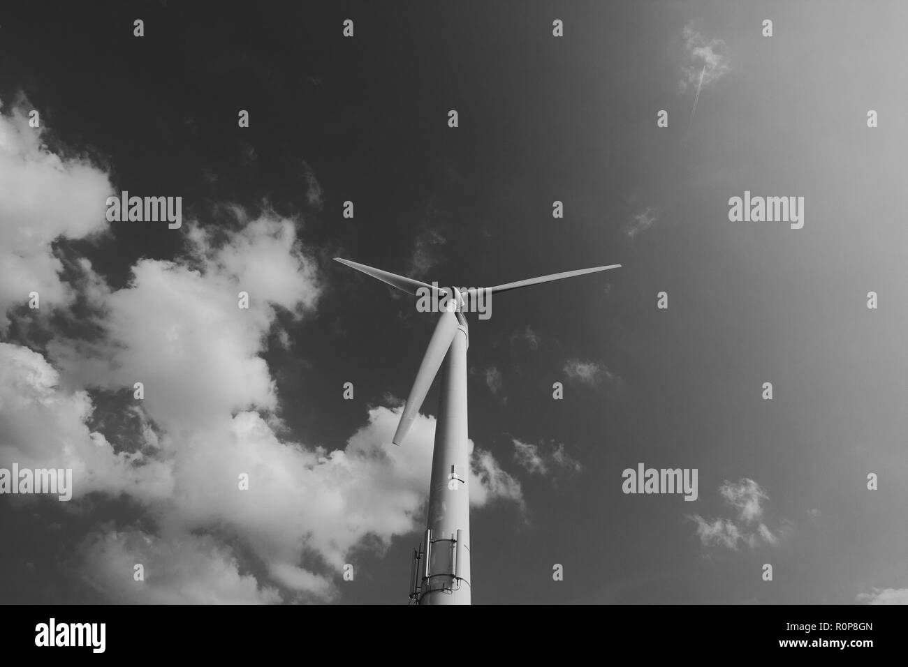 Wind turbine motion Black and White Stock Photos & Images - Alamy