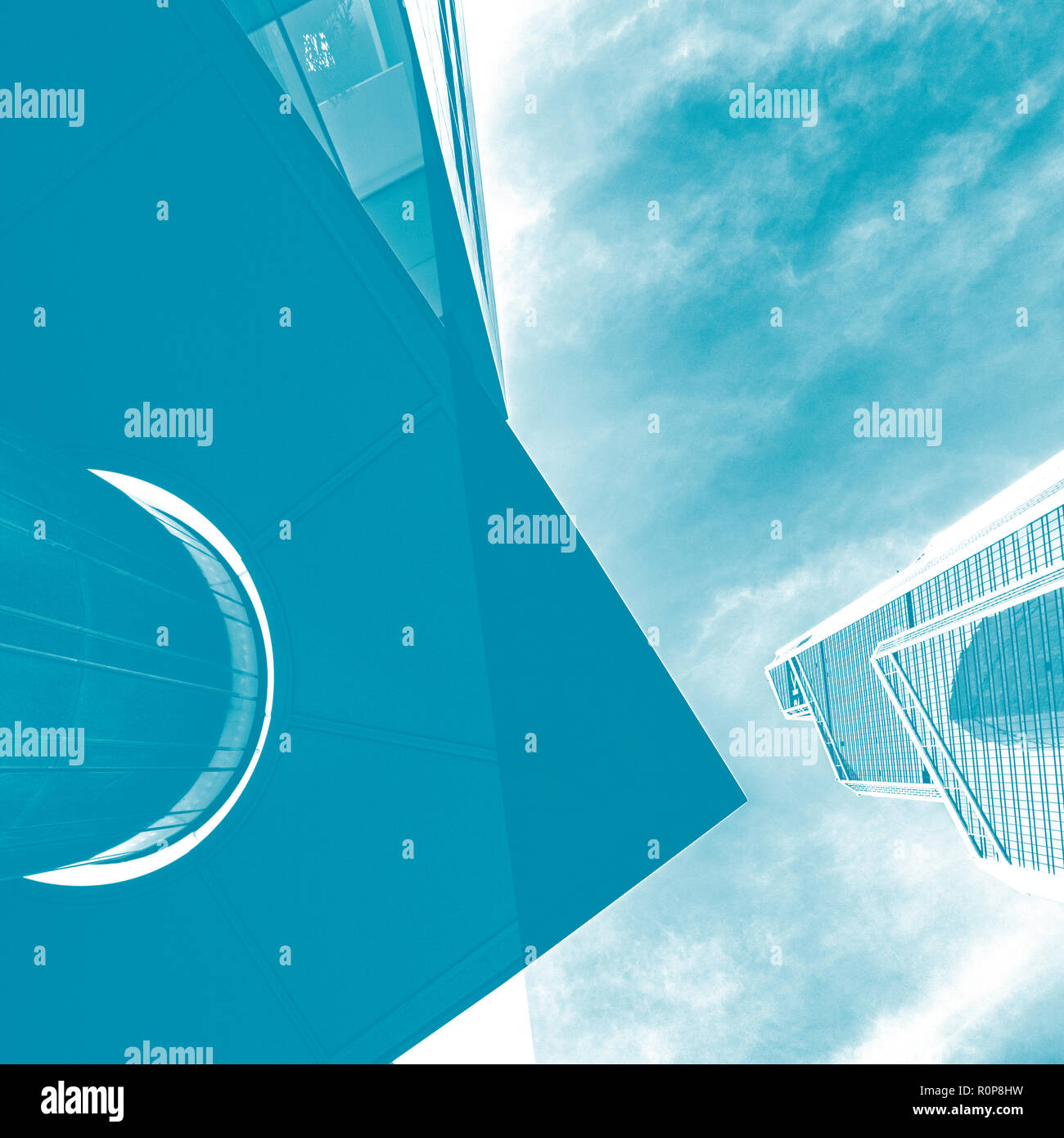 Abstract multiple exposure background. Architectural details. Toned ...