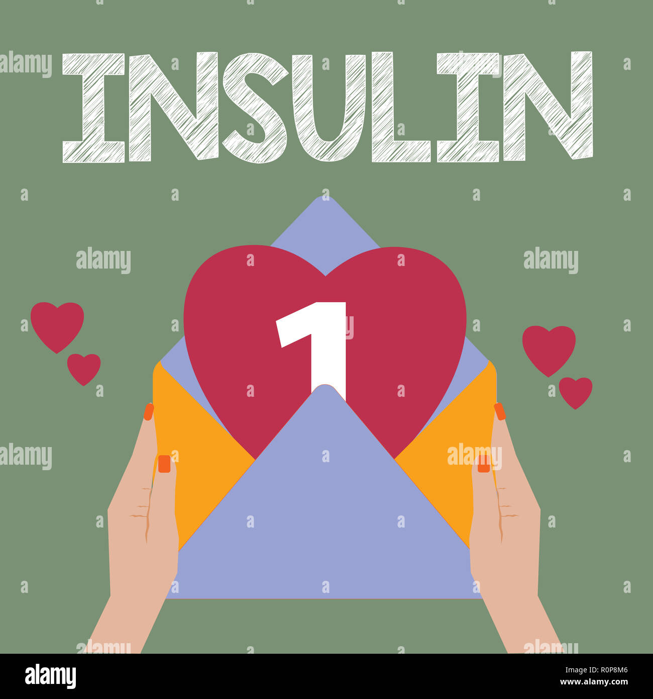 Conceptual hand writing showing Insulin. Business photo text Protein ...