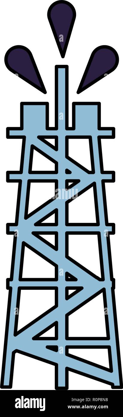 tower of plant oil extraction vector illustration design Stock Vector ...