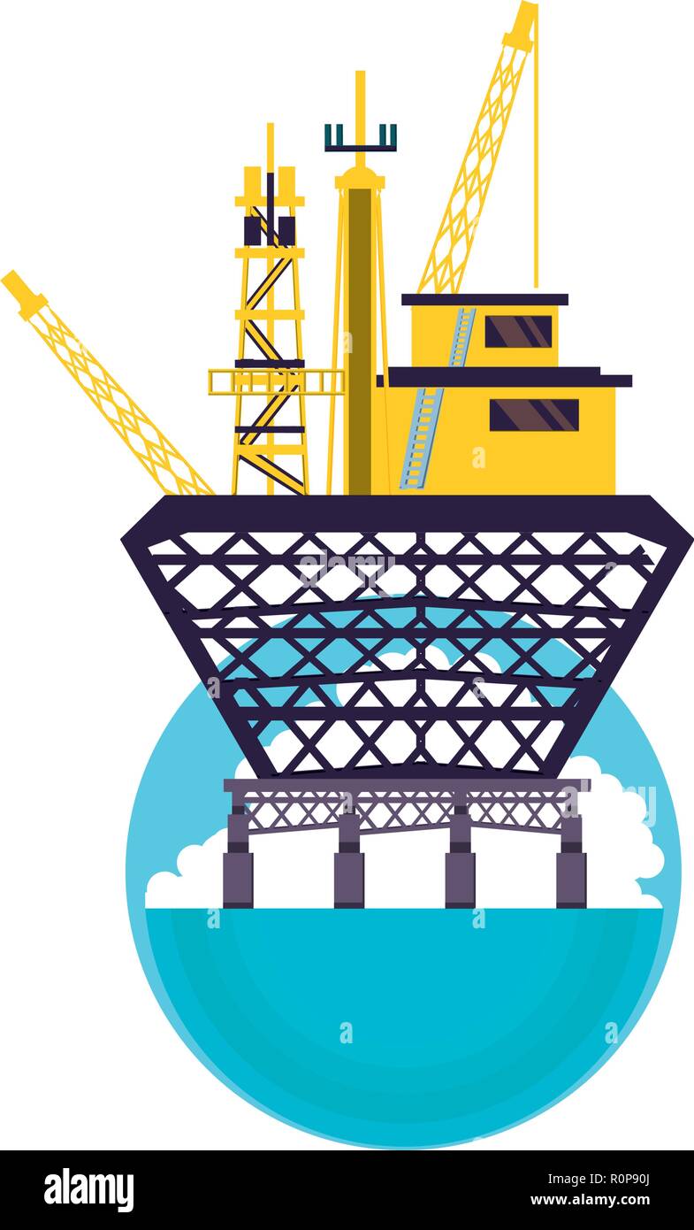 marine oil platform icon vector illustration design Stock Vector Image ...