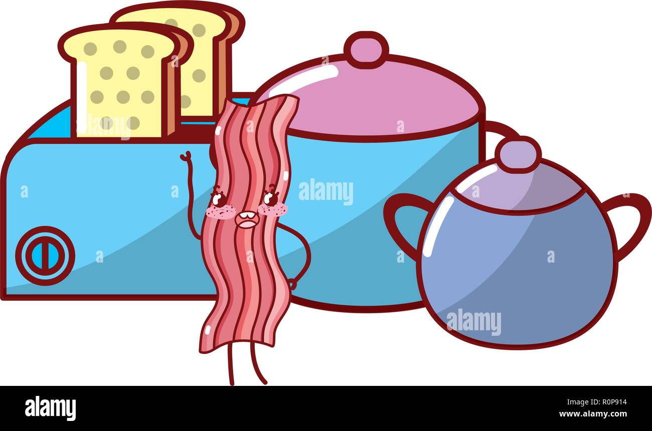 kitchenware and ingredients cartoon Stock Vector Image & Art - Alamy