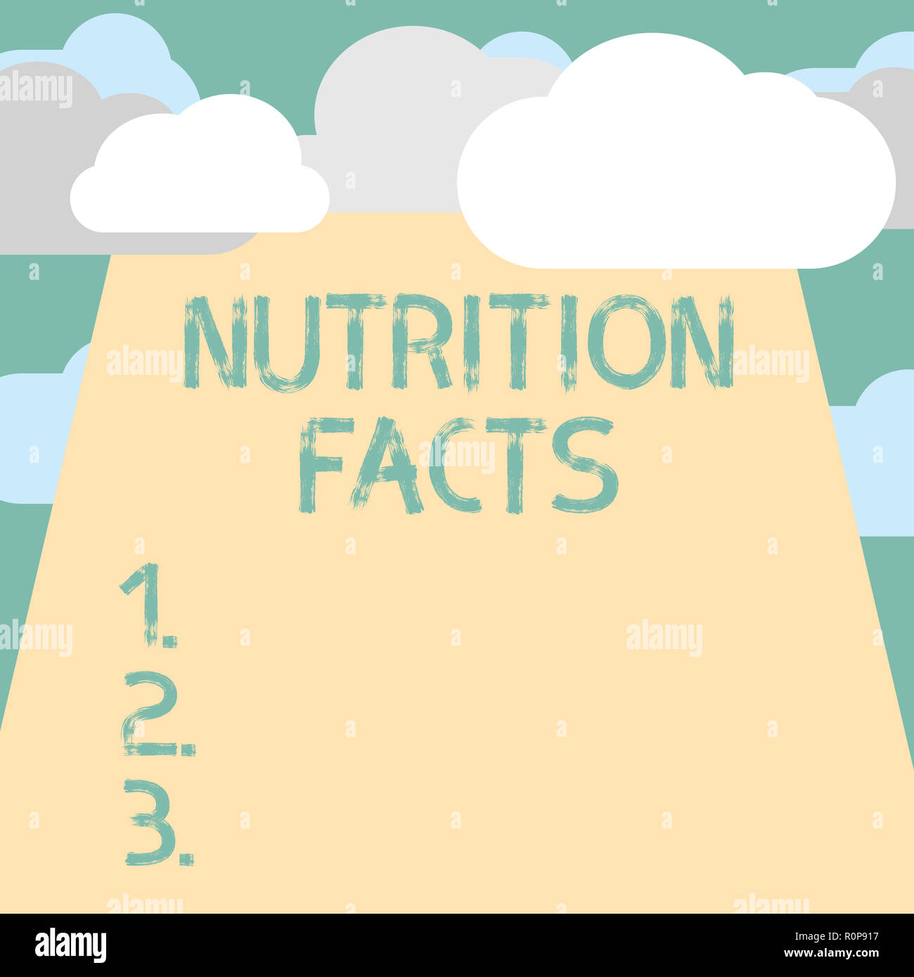 Text sign showing Nutrition Facts. Conceptual photo Detailed ...