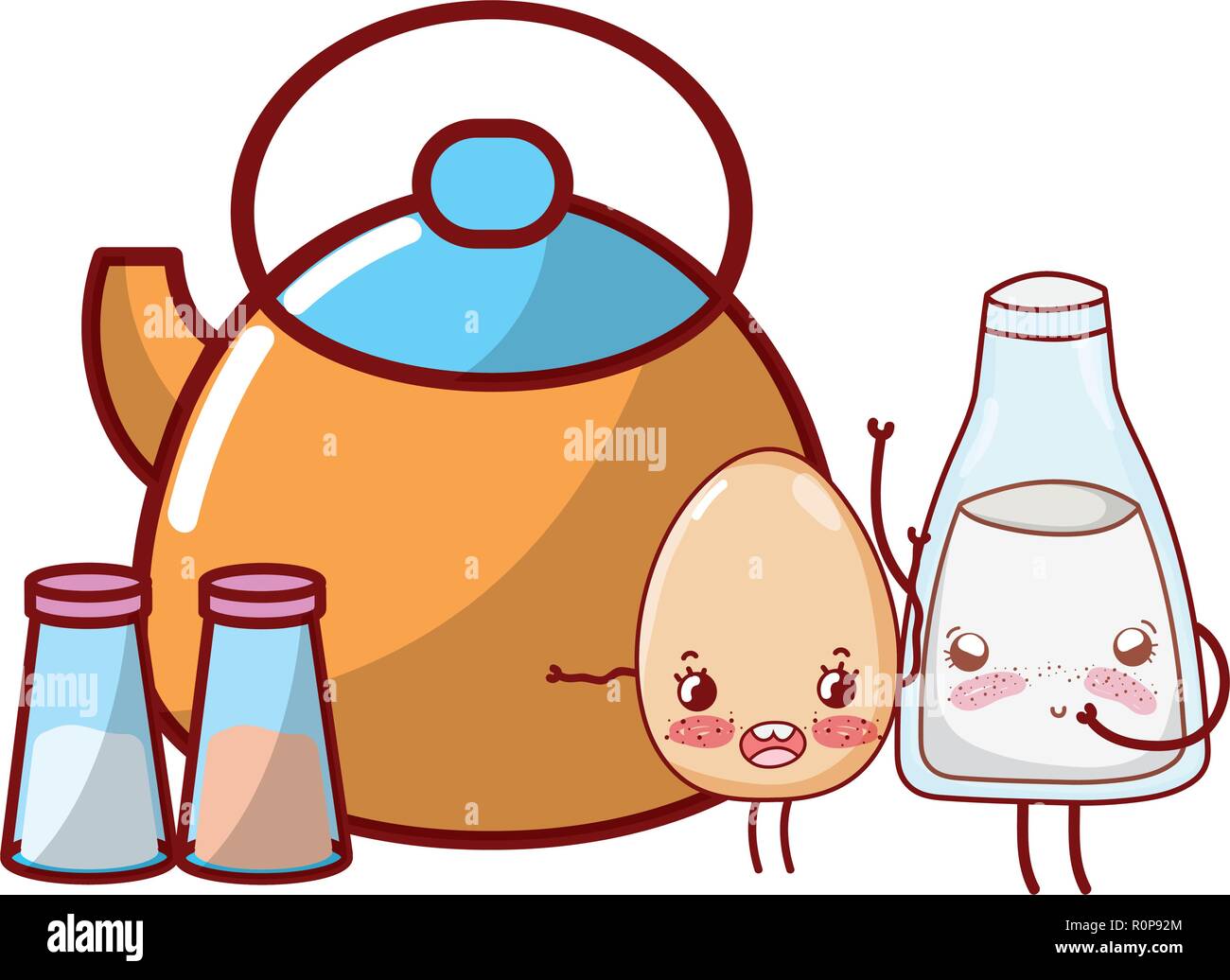 kitchenware and ingredients cartoon Stock Vector Image & Art - Alamy
