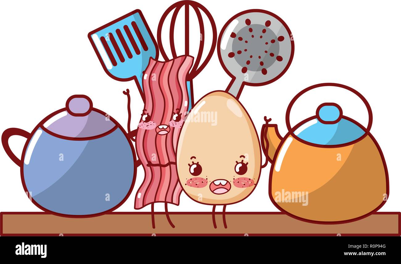 kitchenware and ingredients cartoon Stock Vector Image & Art - Alamy