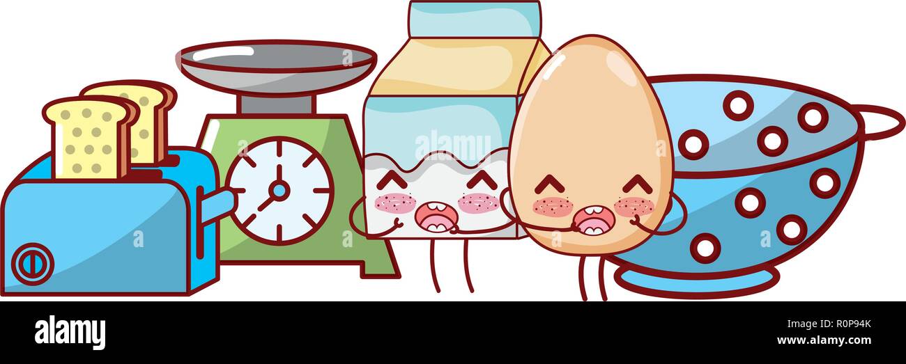 kitchenware and ingredients cartoon Stock Vector Image & Art - Alamy