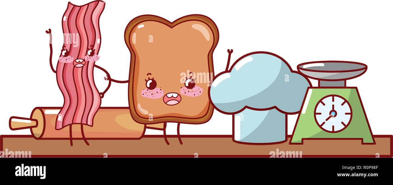 kitchenware and ingredients cartoon Stock Vector Image & Art - Alamy