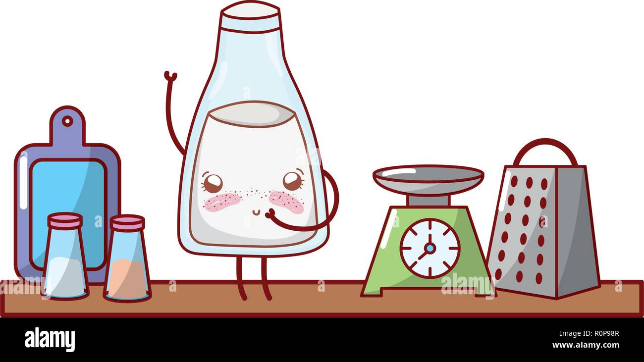 kitchenware and ingredients cartoon Stock Vector Image & Art - Alamy