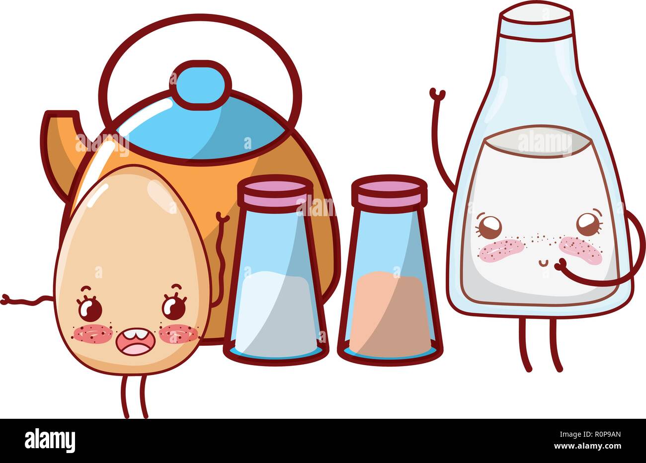 kitchenware and ingredients cartoon Stock Vector Image & Art - Alamy