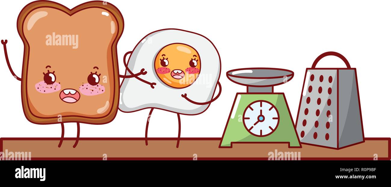 kitchenware and ingredients cartoon Stock Vector Image & Art - Alamy