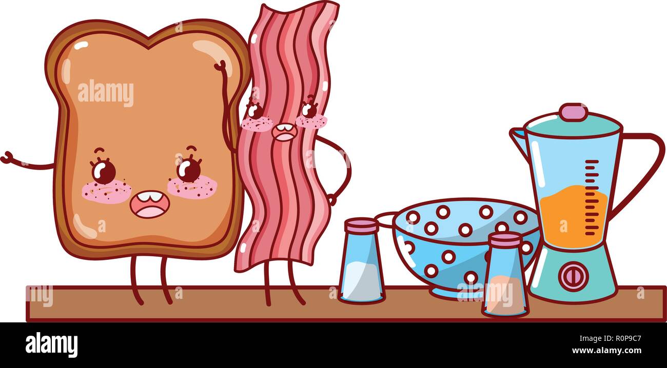 kitchenware and ingredients cartoon Stock Vector Image & Art - Alamy