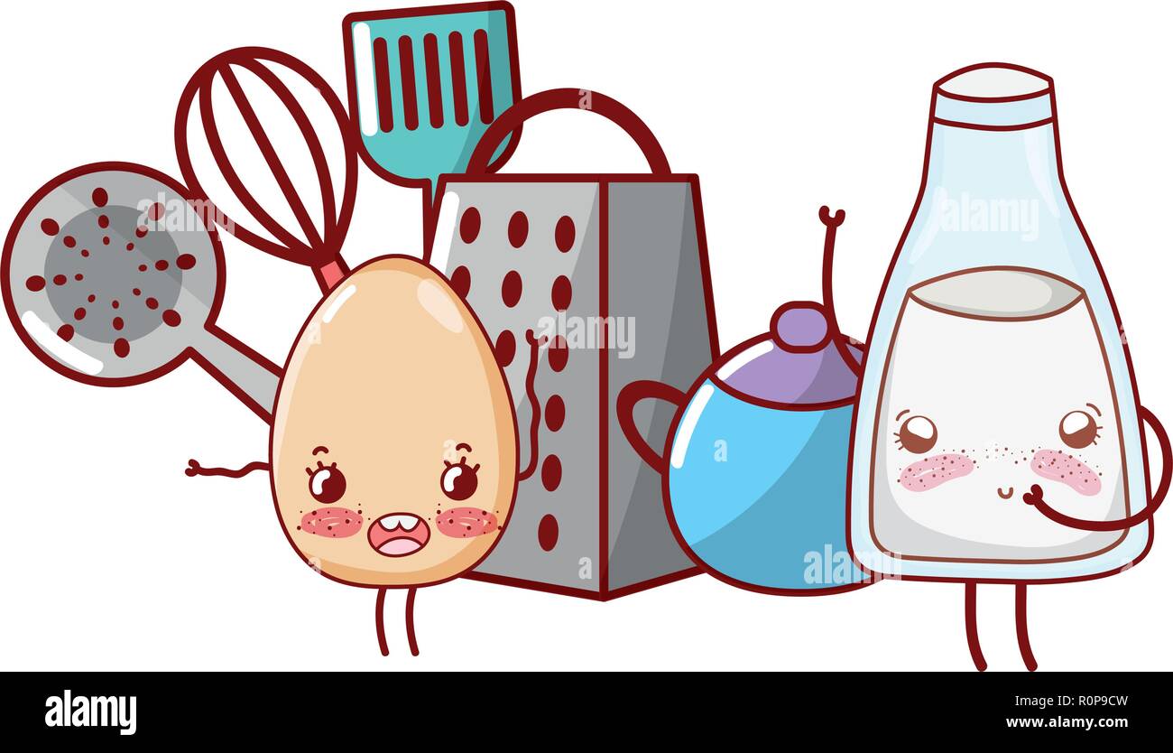 kitchenware and ingredients cartoon Stock Vector Image & Art - Alamy