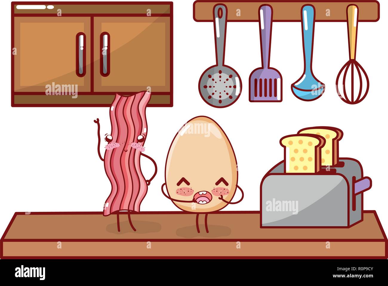 kitchenware and ingredients cartoon Stock Vector Image & Art - Alamy
