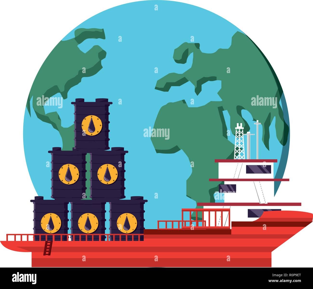 Cargo ship pollution Stock Vector Images - Alamy
