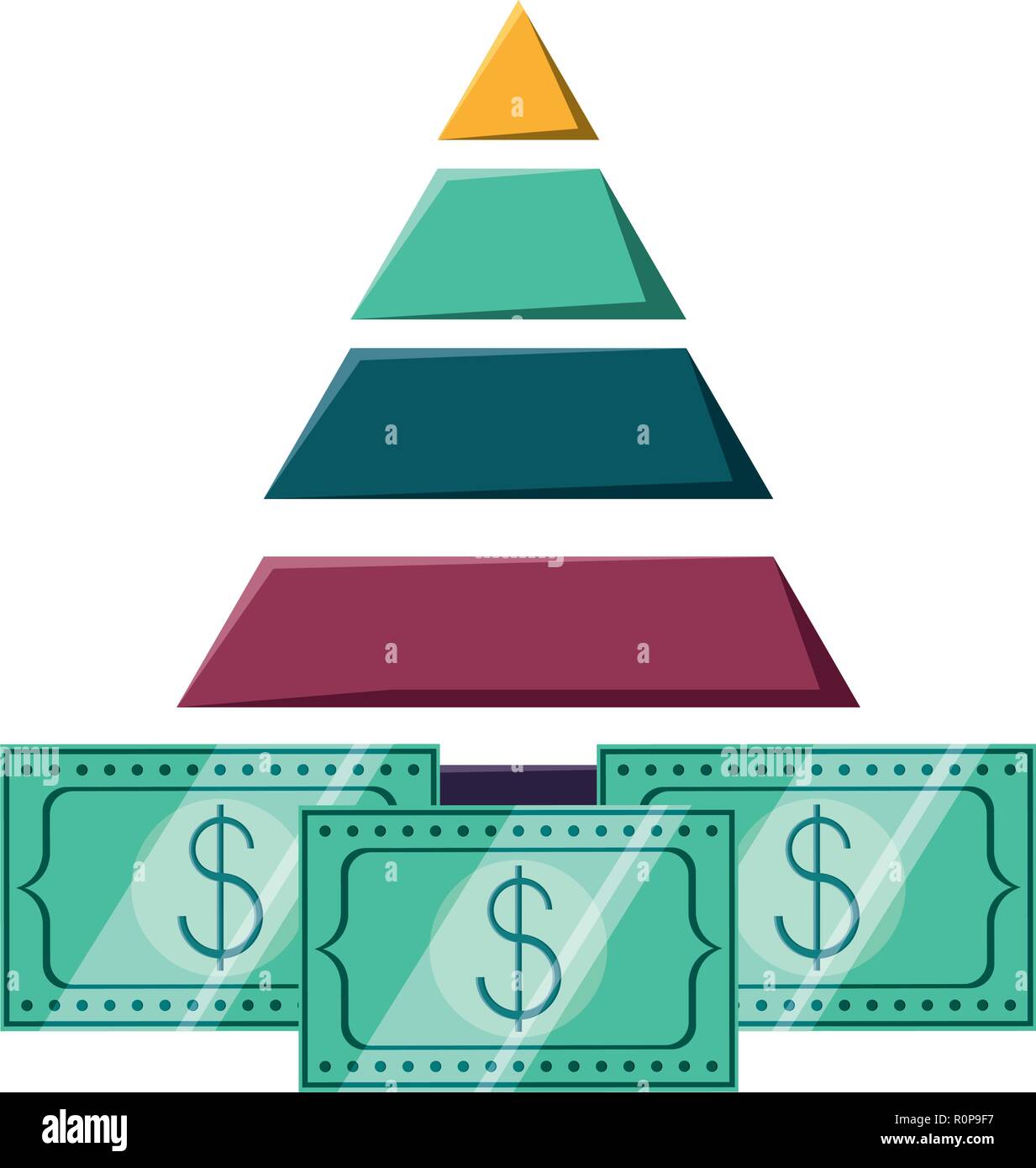 American dollar pyramid Stock Vector Images - Alamy