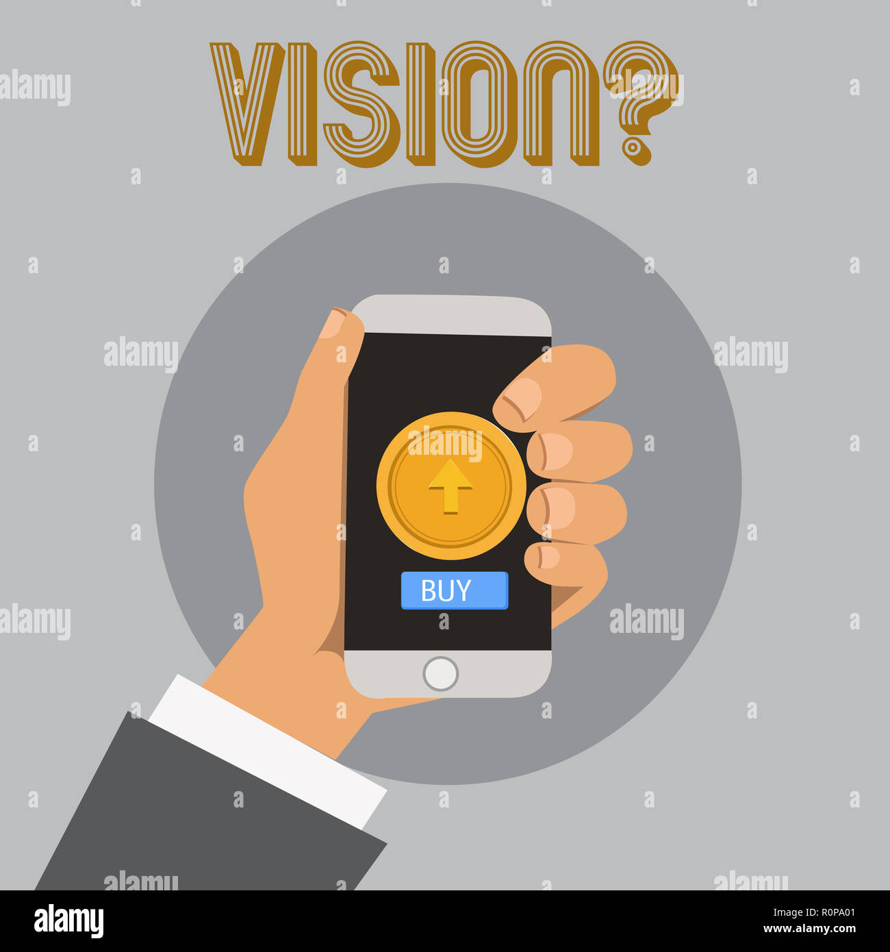 Text sign showing Vision question. Conceptual photo Being able to see ...