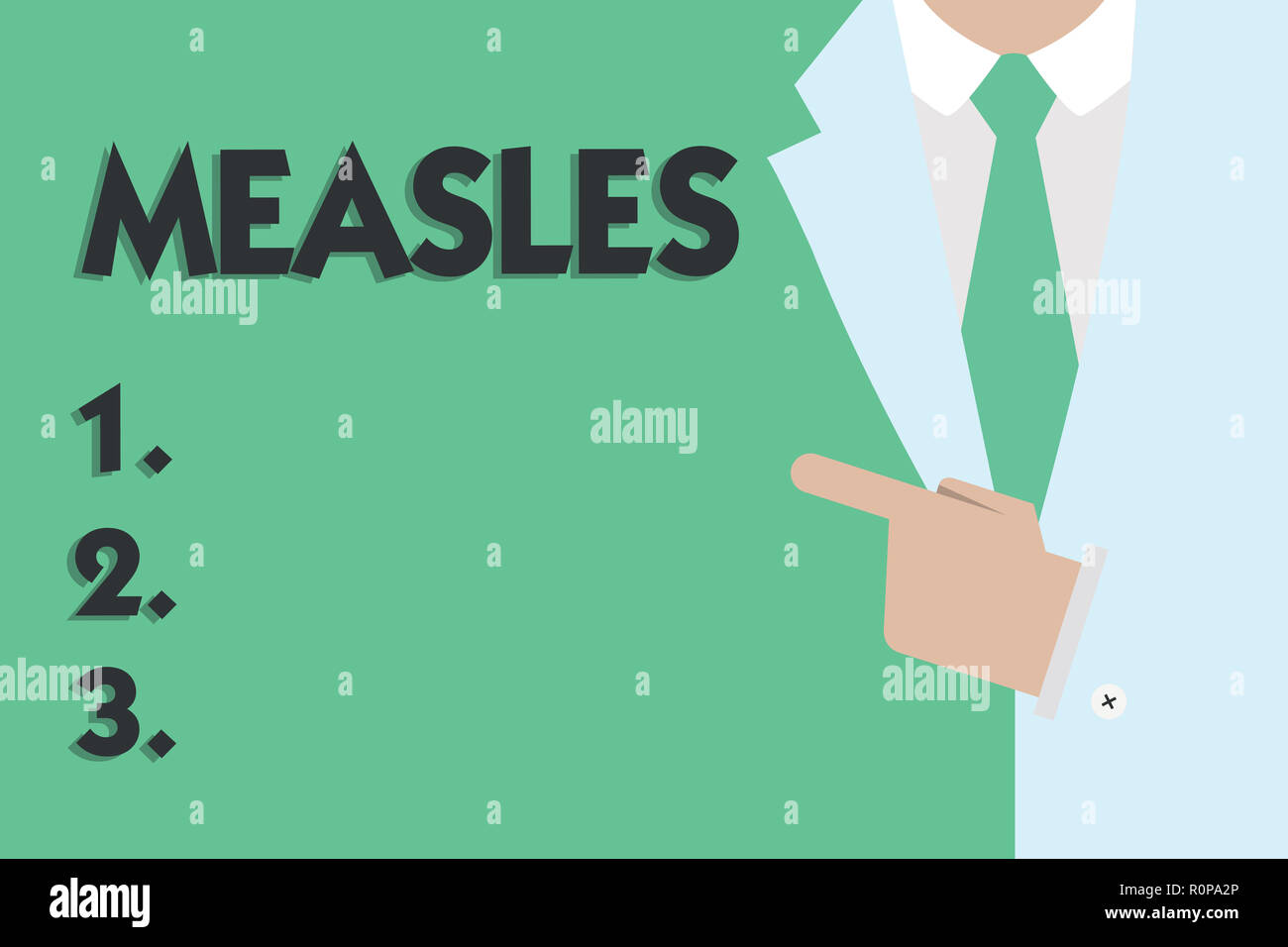 Text sign showing Measles. Conceptual photo Infectious viral disease ...