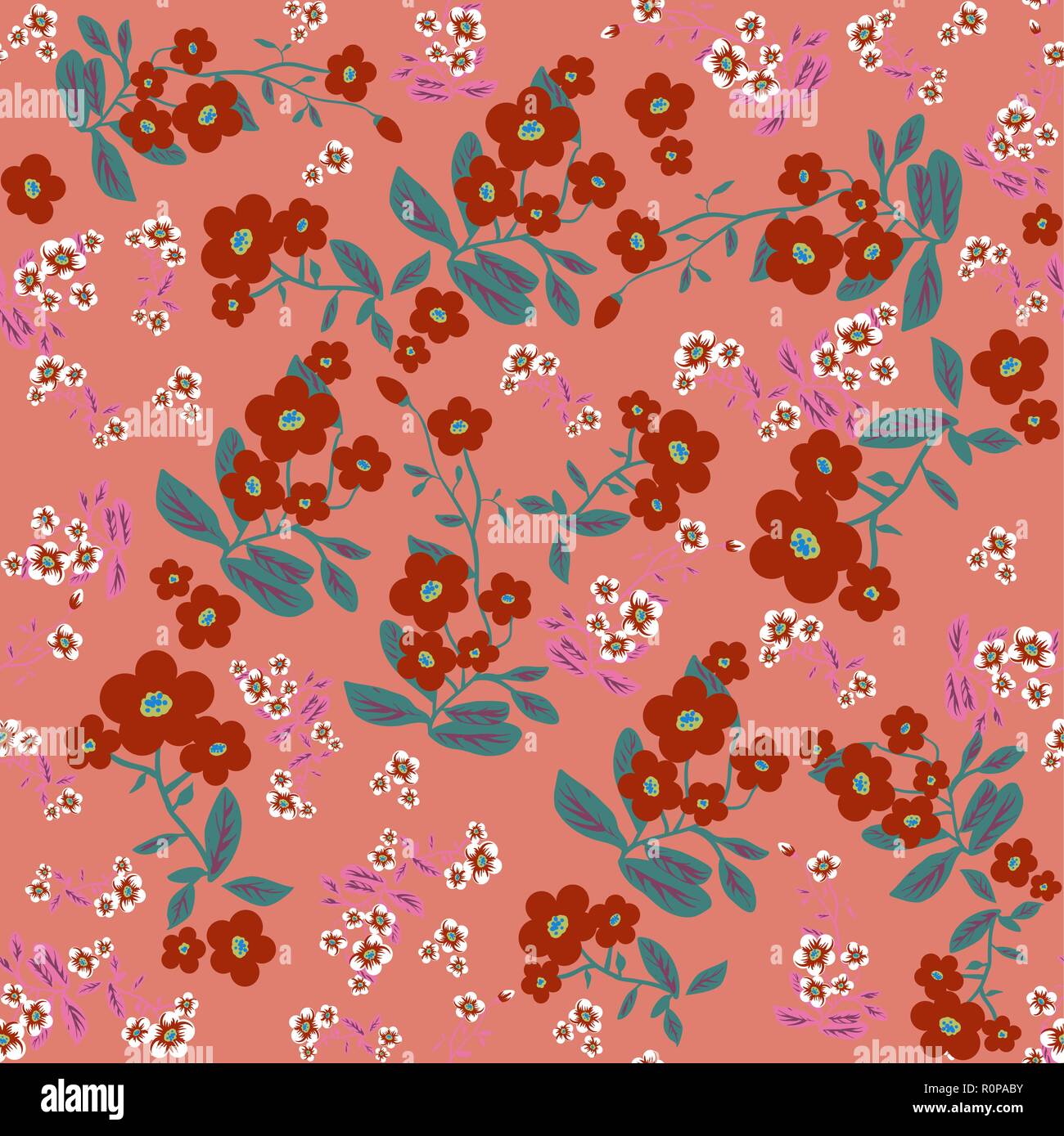 Cute flowers seamless pattern Stock Vector Image & Art - Alamy