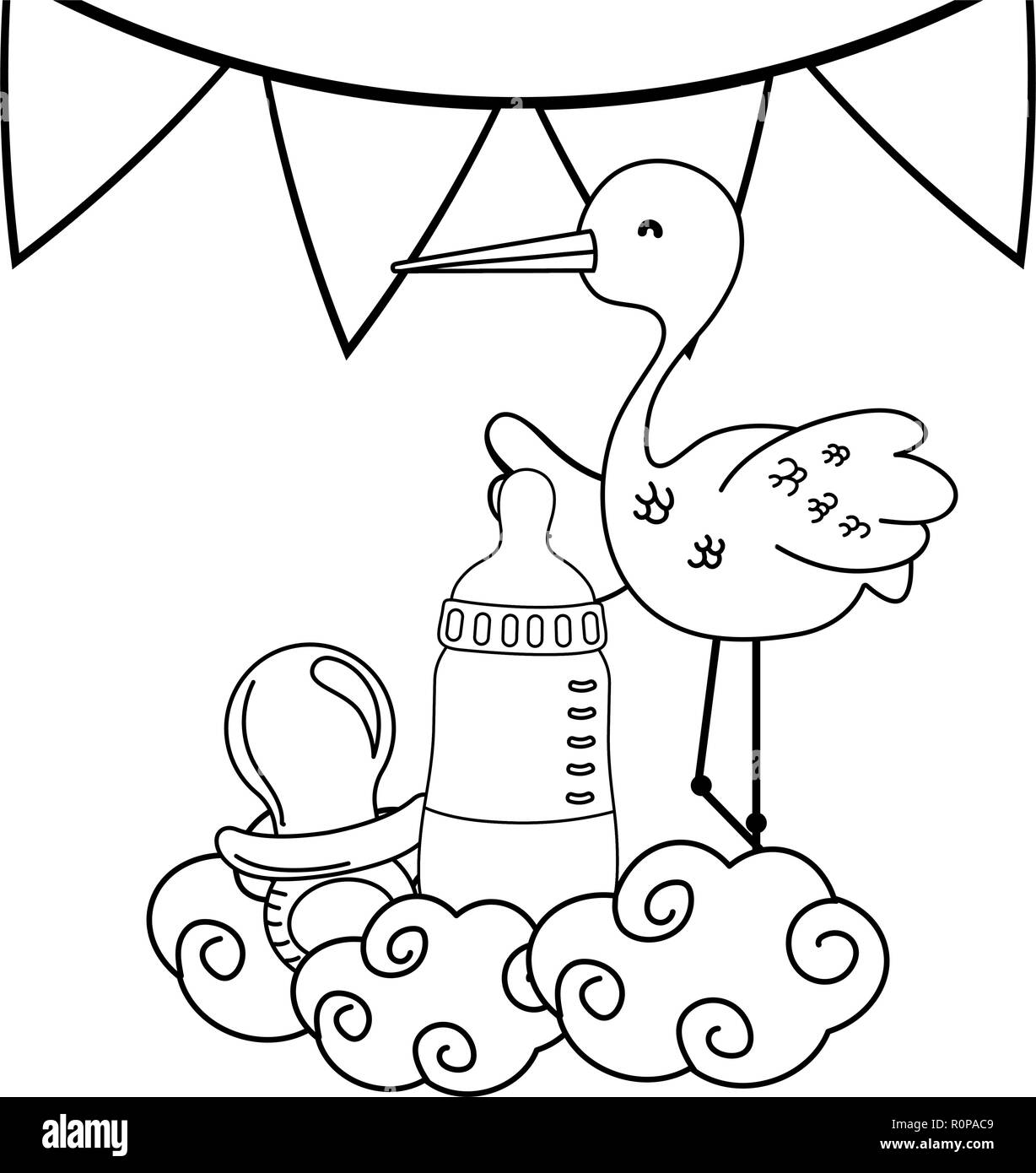 Baby party celebration shower Black and White Stock Photos & Images - Alamy