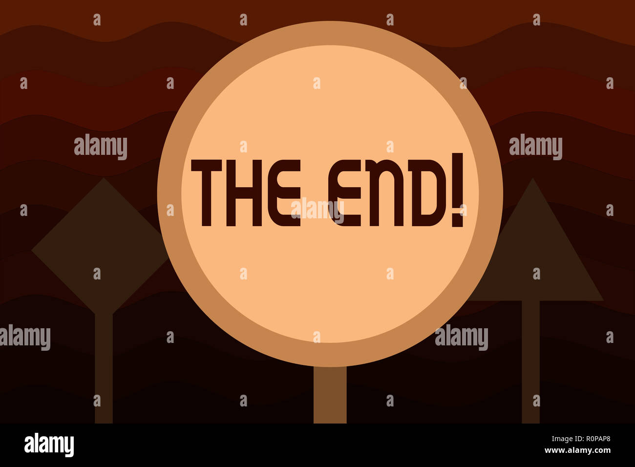 Handwriting text The End. Concept meaning Final part of play ...