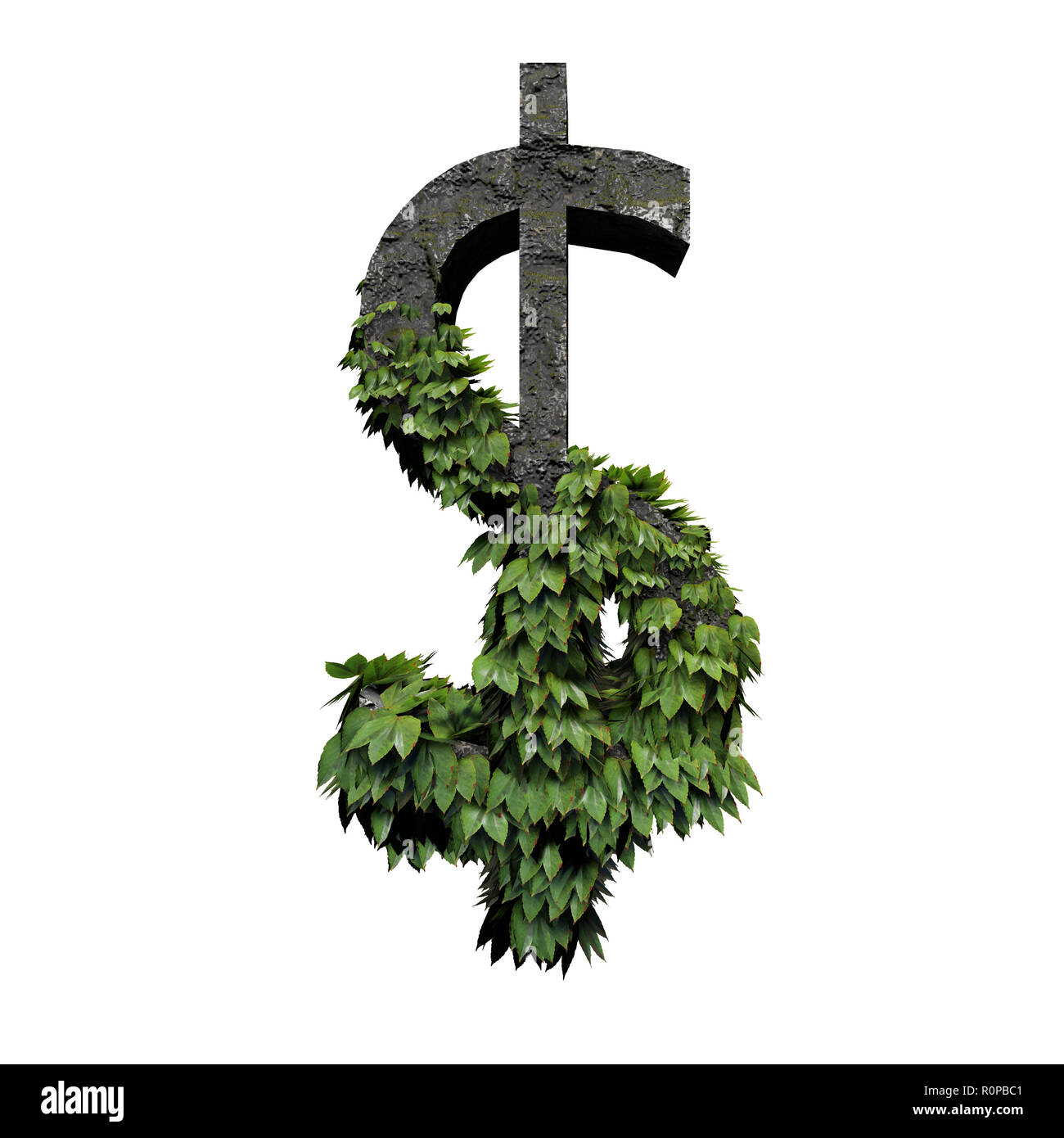 Stone foliage symbol, illustration Stock Photo - Alamy