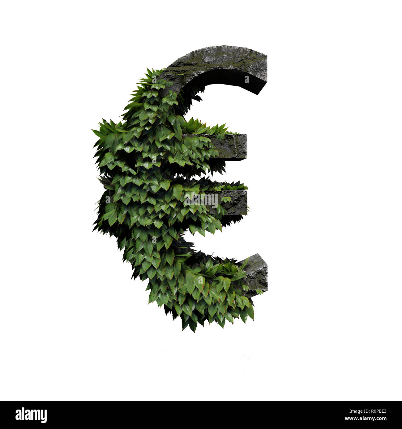 Stone foliage symbol, illustration Stock Photo - Alamy