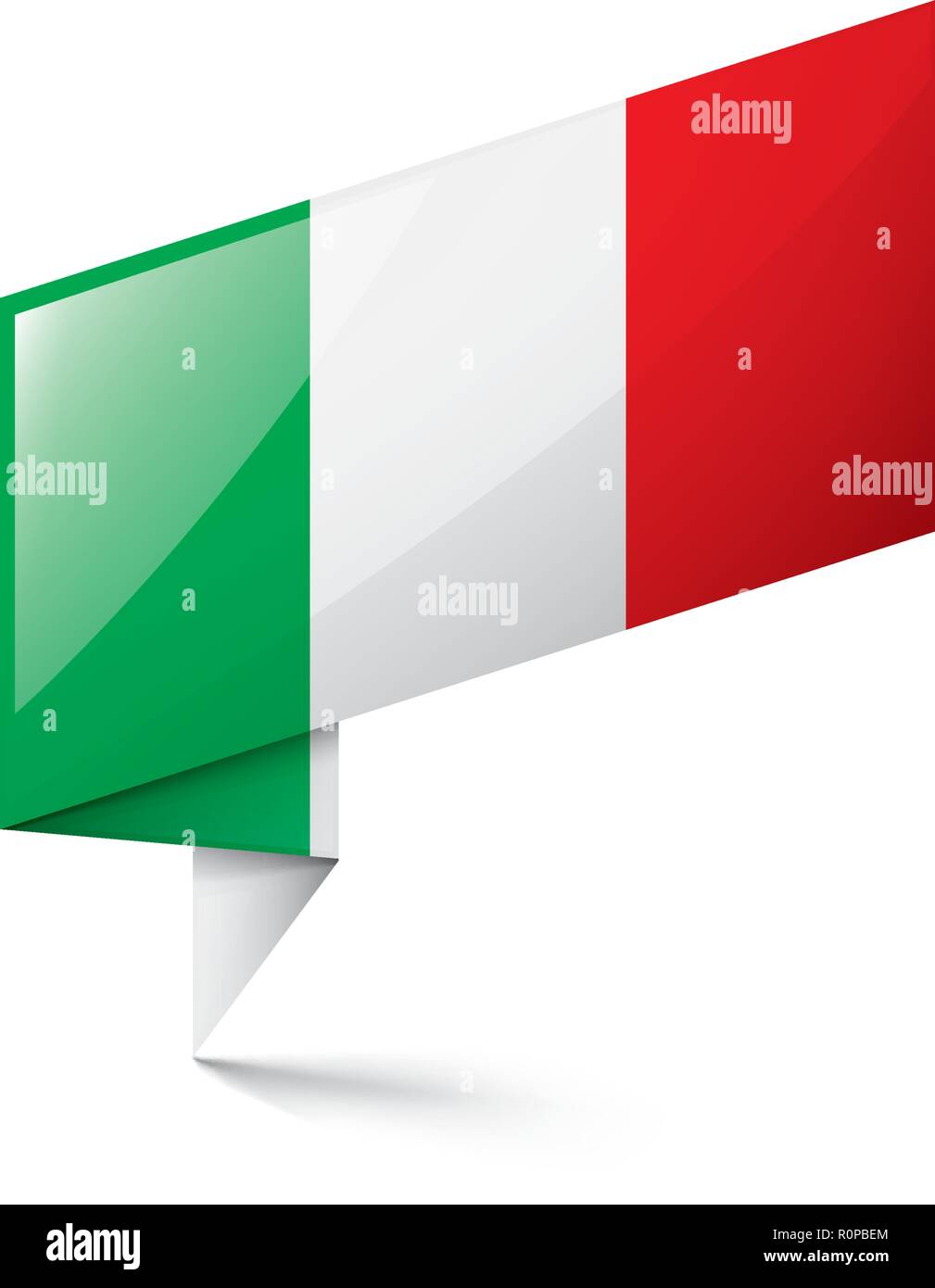 Italy flag, vector illustration on a white background Stock Vector ...
