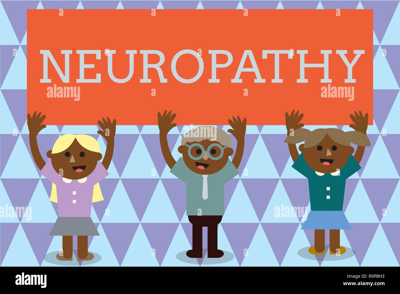Handwriting text Neuropathy. Concept meaning Malfunctions of the nerves ...