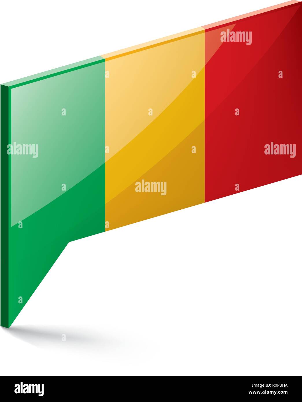 Mali flag, vector illustration on a white background Stock Vector Image ...
