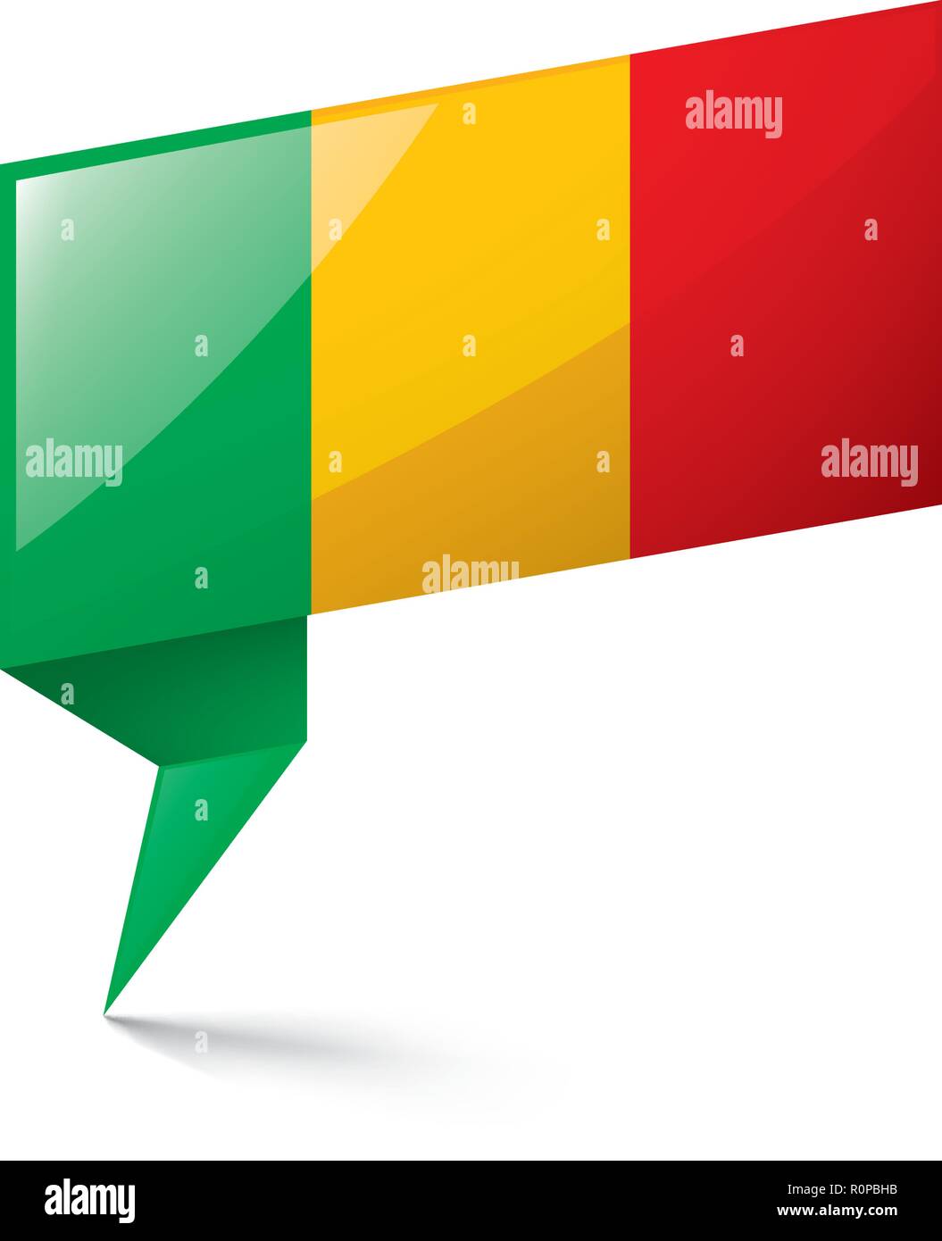 Mali flag, vector illustration on a white background Stock Vector Image ...
