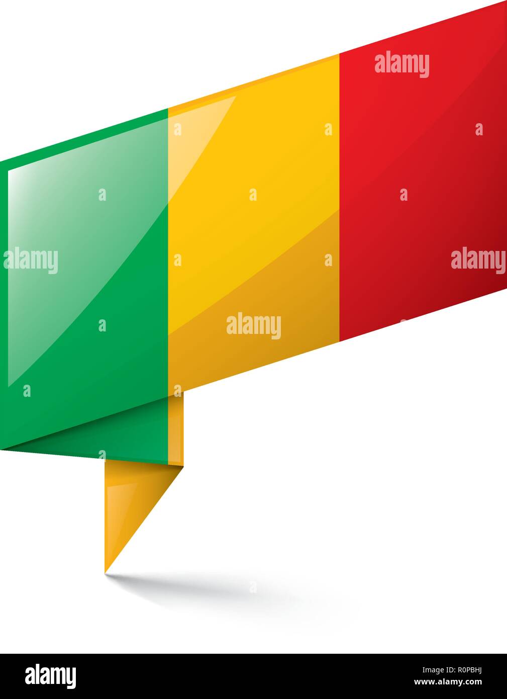 Mali flag, vector illustration on a white background Stock Vector Image ...