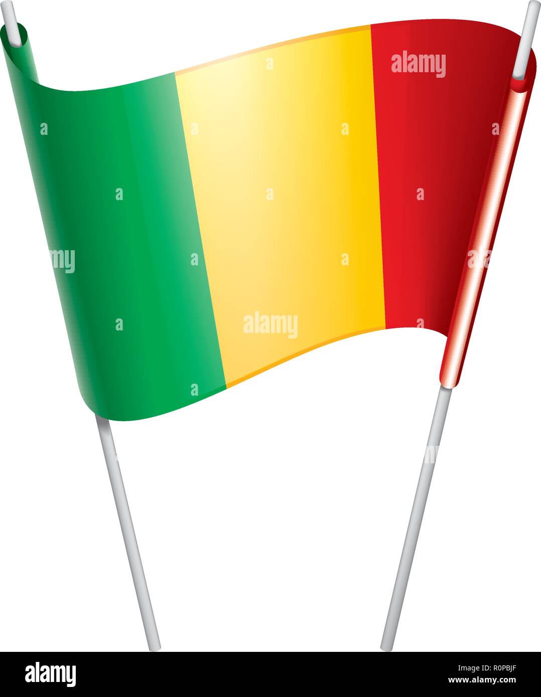 Mali flag, vector illustration on a white background Stock Vector Image ...