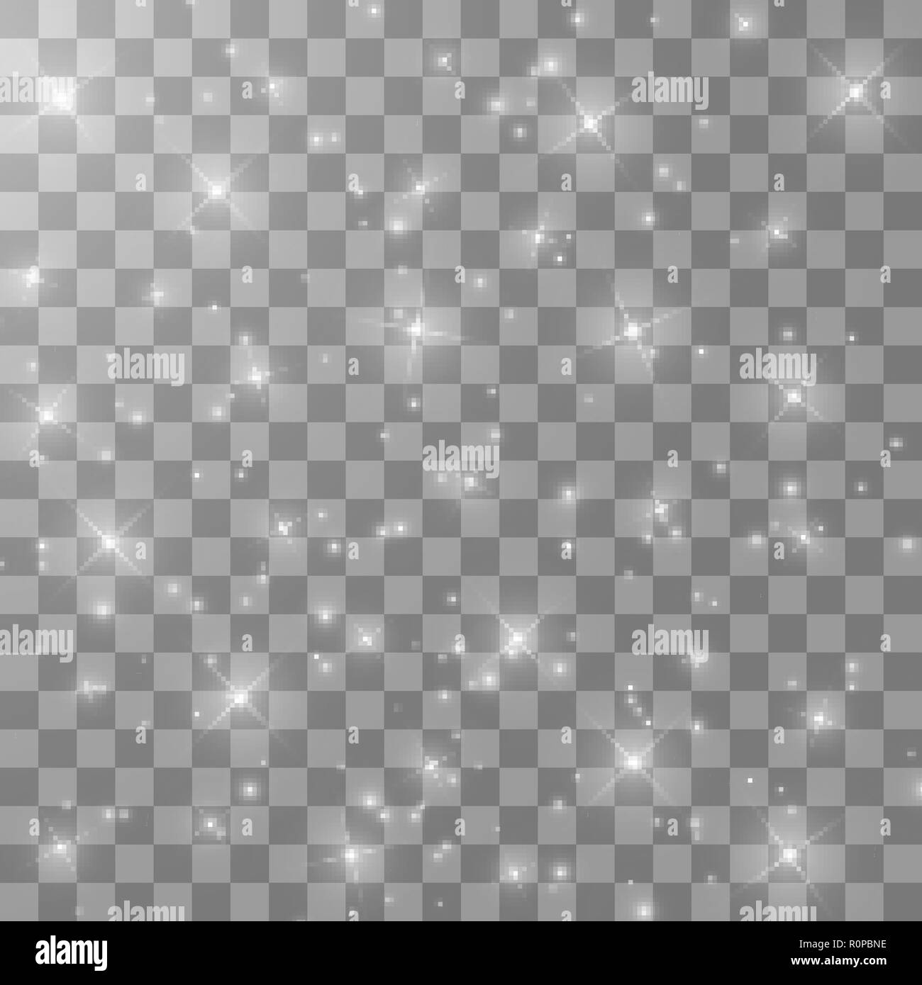 Glow light effect. Starburst with sparkles on transparent background. Vector illustration Stock ...