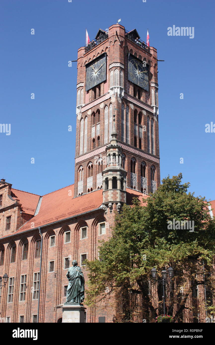 The tower of the Regional Museum in Torun in the Old Town Hall with the ...