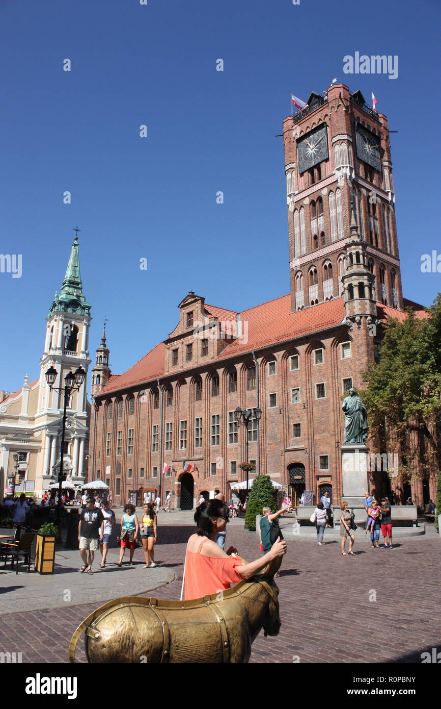 The tower of the Regional Museum in Torun in the Old Town Hall with the ...