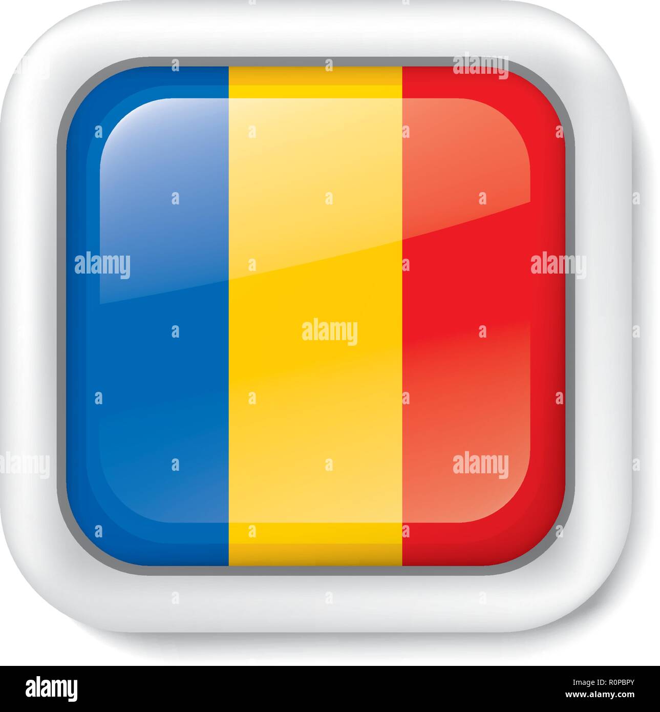 Chad flag, vector illustration on a white background Stock Vector Image ...