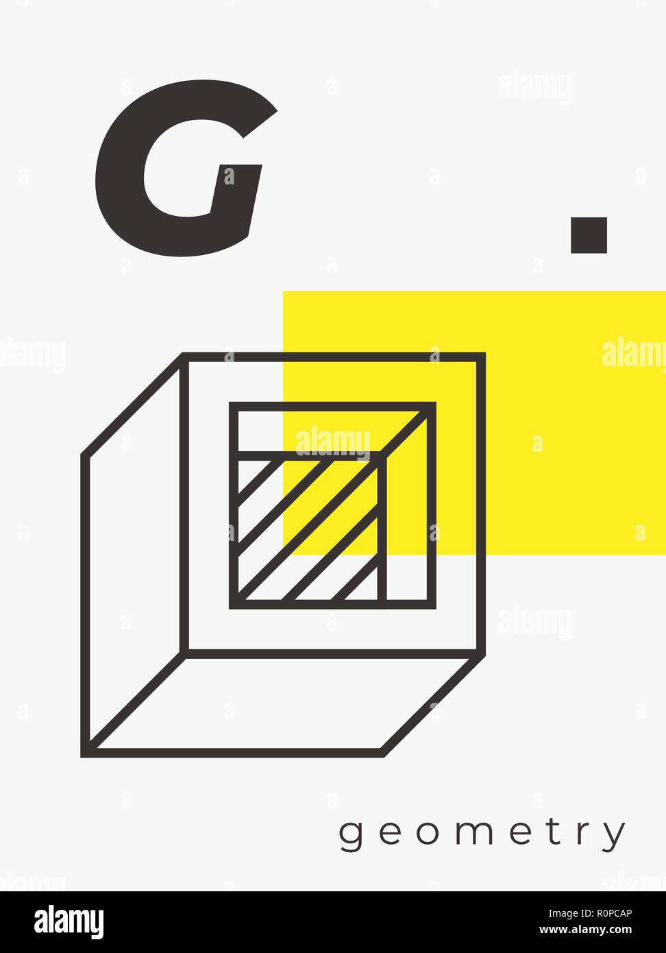 Universal trend poster. Linear geometric shapes set with halftone ...