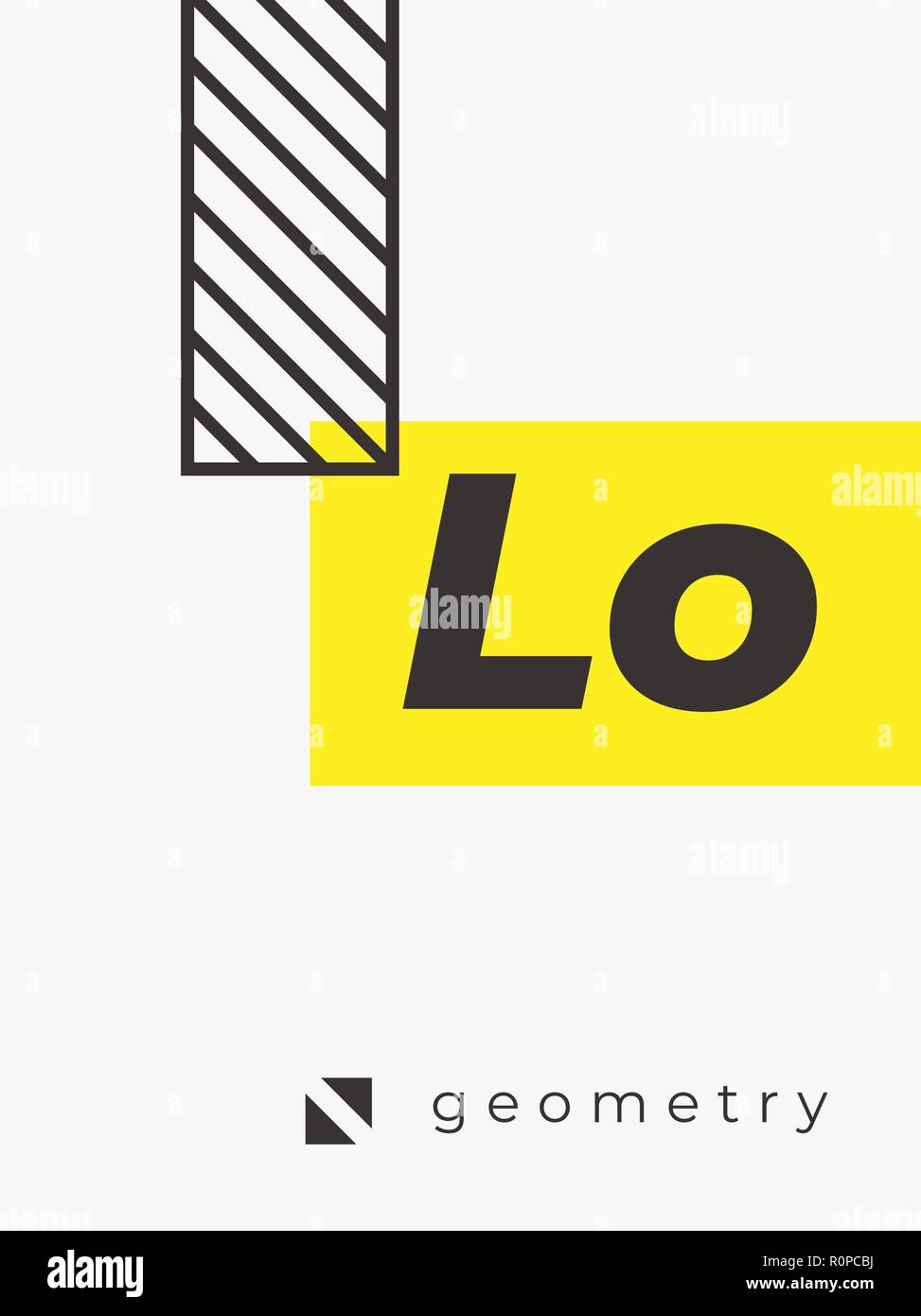 Universal trend poster. Linear geometric shapes set with halftone ...